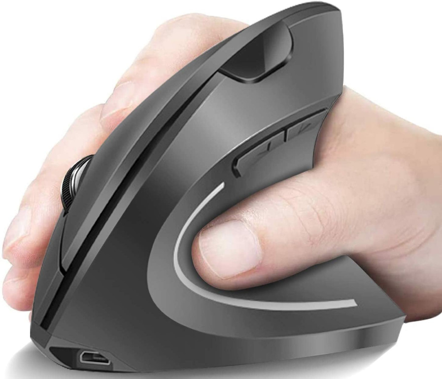 Wireless Ergonomic Mouse, Jelly Comb Rechargeable 2.4G Bluetooth ...