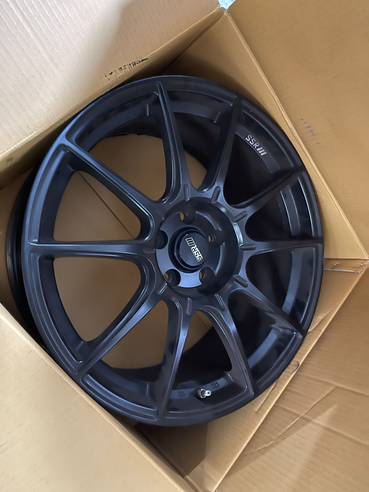 19” flat black SSR GTX01 rims, Car Accessories, Tyres & Rims on Carousell