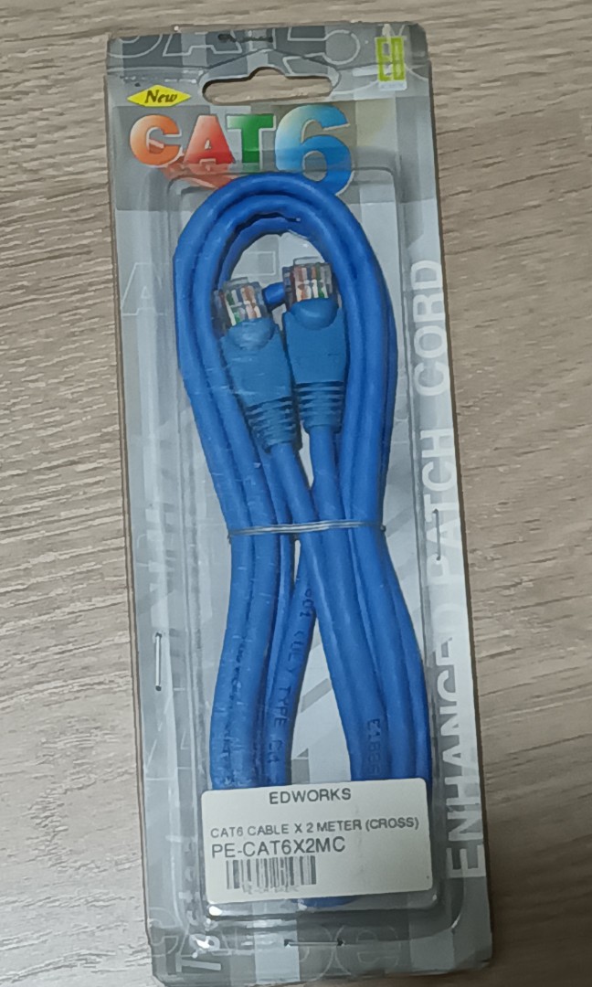 2 meter 6e Network cable(cross), Computers & Tech, Parts & Accessories ...