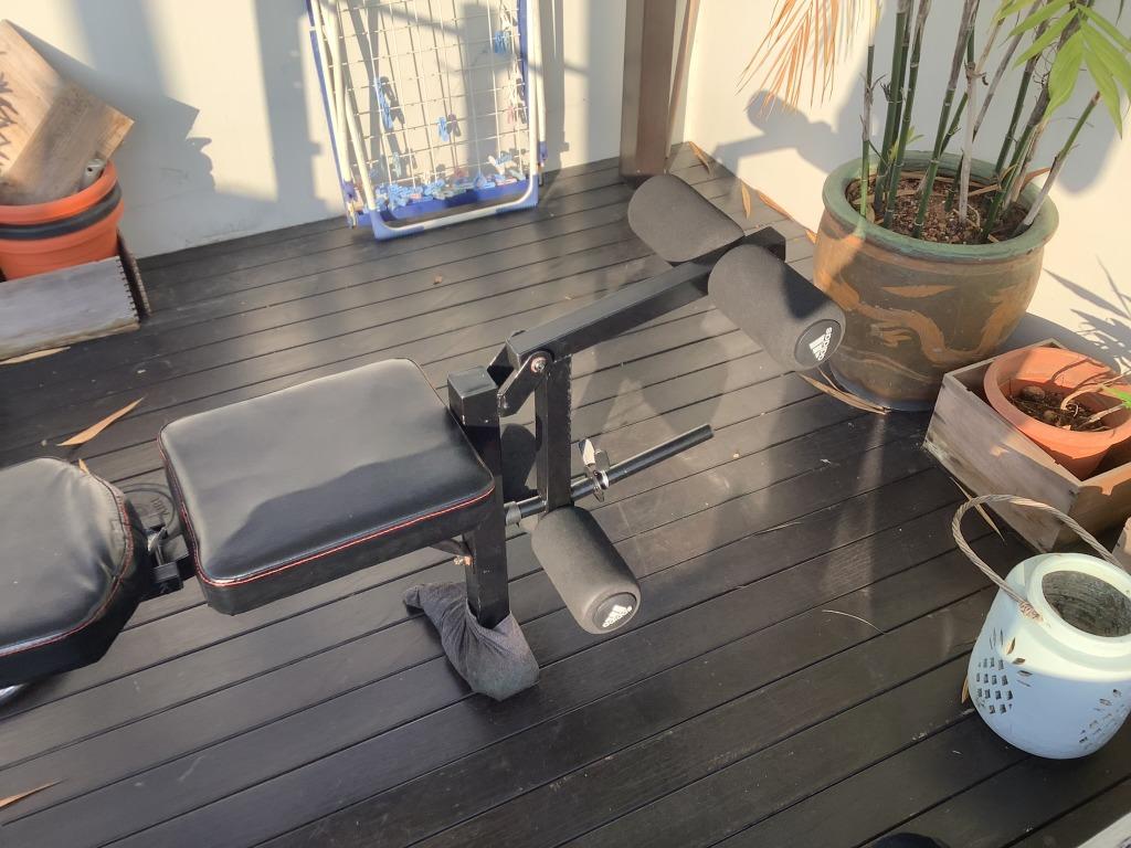 Adidas / ALBI Gym bench with barbell and dumbell set, Sports Equipment ...