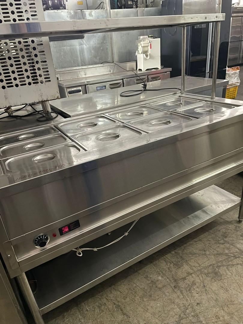 Almost New 4 Hole Bain-Marie Food Display Warmer w/ 2-Tier Rack ...