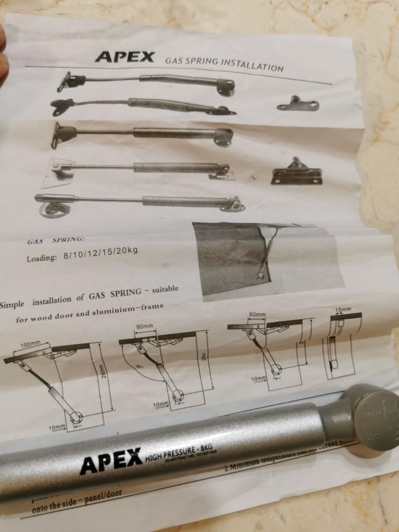 Apex gas spring installation 8kg, Furniture & Home Living, Furniture ...