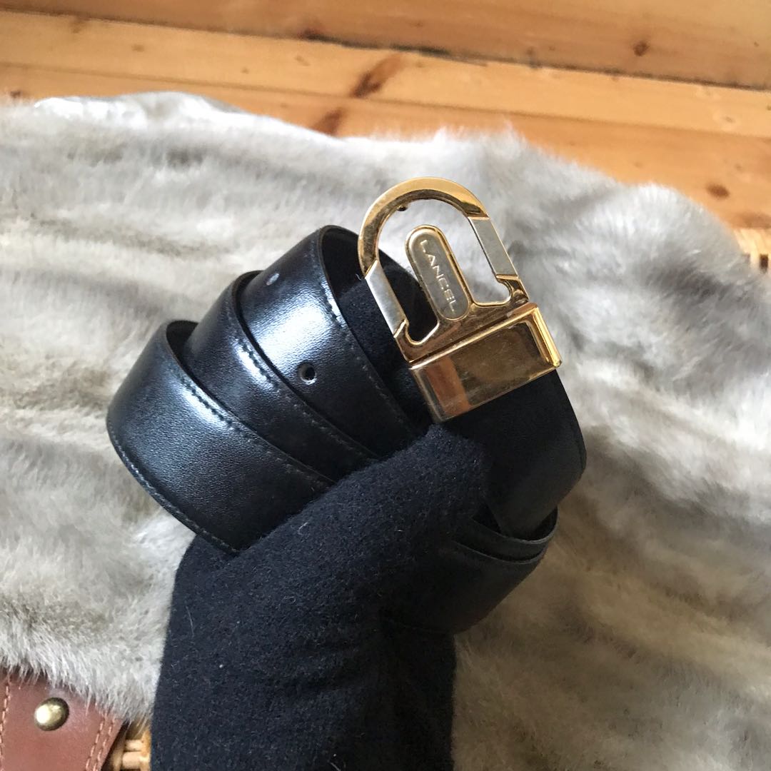 AUTH LANCEL LEATHER BUCKLE BELT, Luxury, Apparel on Carousell