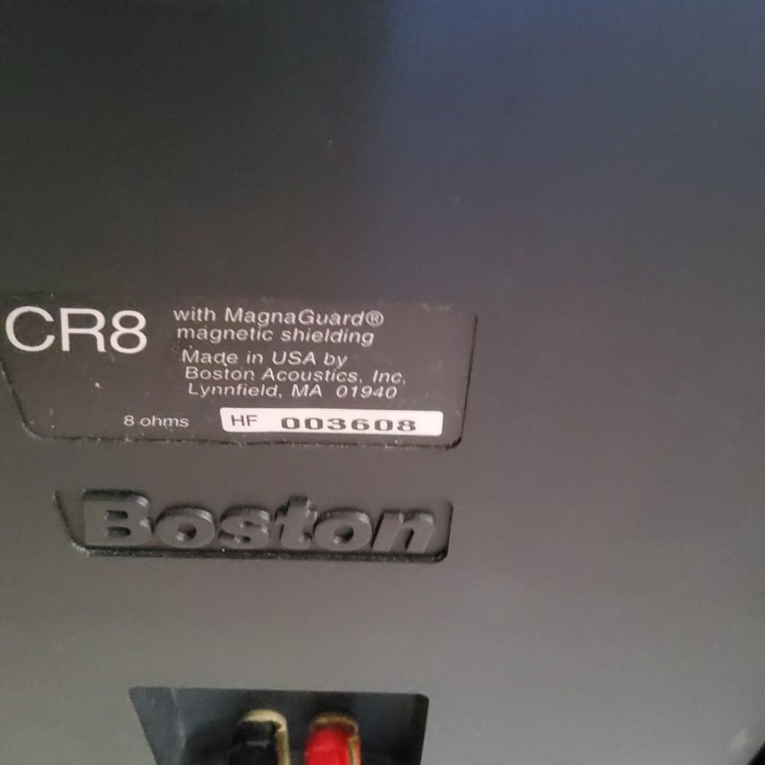 BOSTON ACOUSTICS CR8 SPEAKERS. MADE IN USA. HEAVY SPEAKERS., Audio ...