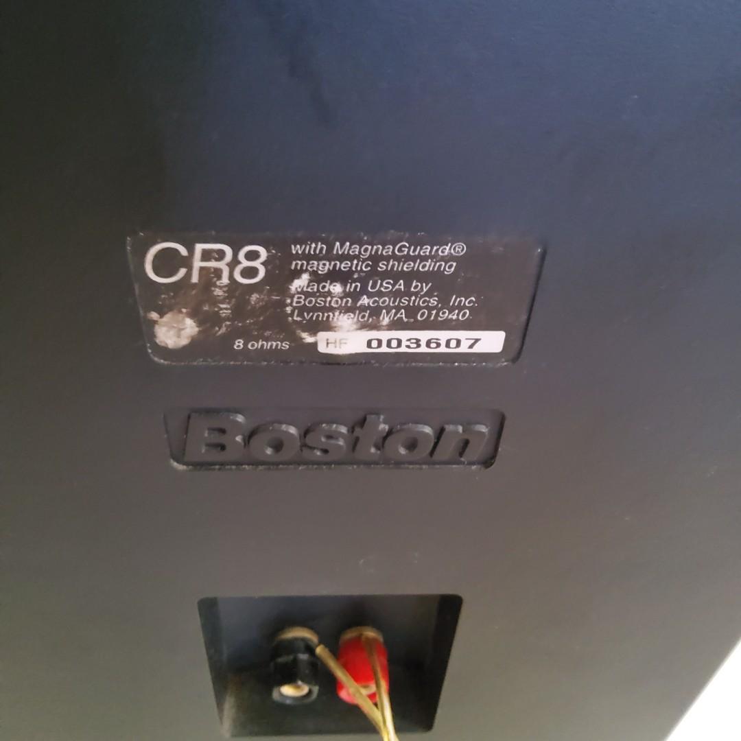 BOSTON ACOUSTICS CR8 SPEAKERS. MADE IN USA. HEAVY SPEAKERS., Audio ...