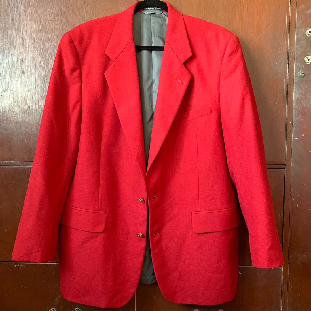 BRANDNEW Premium Red oversized blazer, Women's Fashion, Coats, Jackets ...