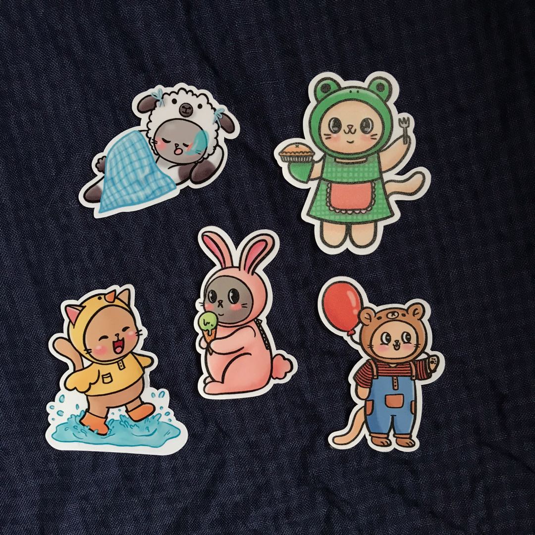 Cat Stickers / Bujo Journal Stationery, Hobbies & Toys, Stationery ...