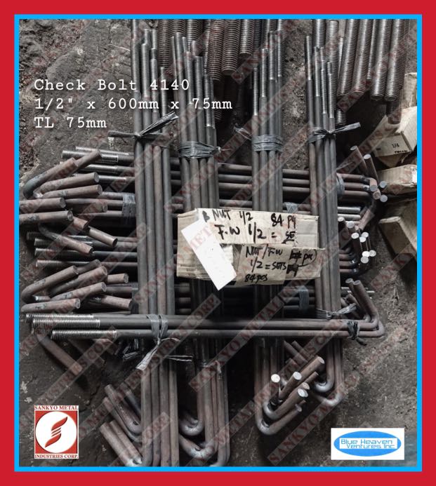 Check bolt J Bolt L Bolt, Commercial & Industrial, Construction ...