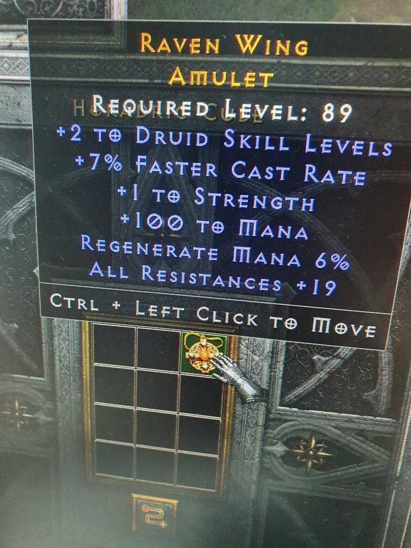 D2R - Druid amulet!, Video Gaming, Gaming Accessories, In-Game Products ...