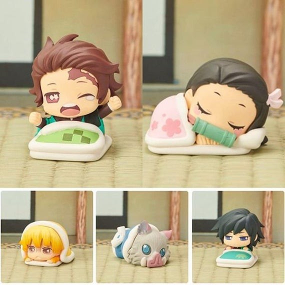 Demon Slayer Kimetsu no Yaiba, Zenitsu ,Nezuko,Capsule,Inosuke,Sleeping ...