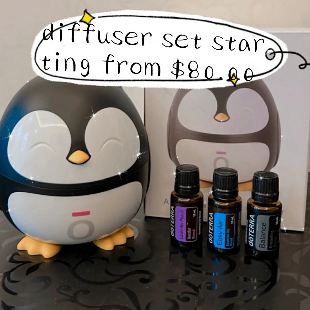 Doterra Penguin Diffuser set with essential oil., Furniture & Home ...