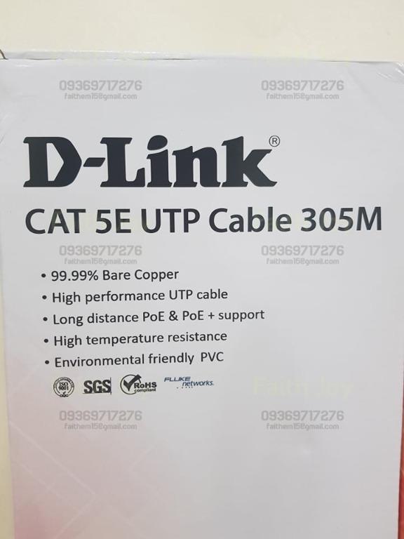 D-LINK CAT 5e UTP Cable 305m, Computers & Tech, Parts & Accessories ...