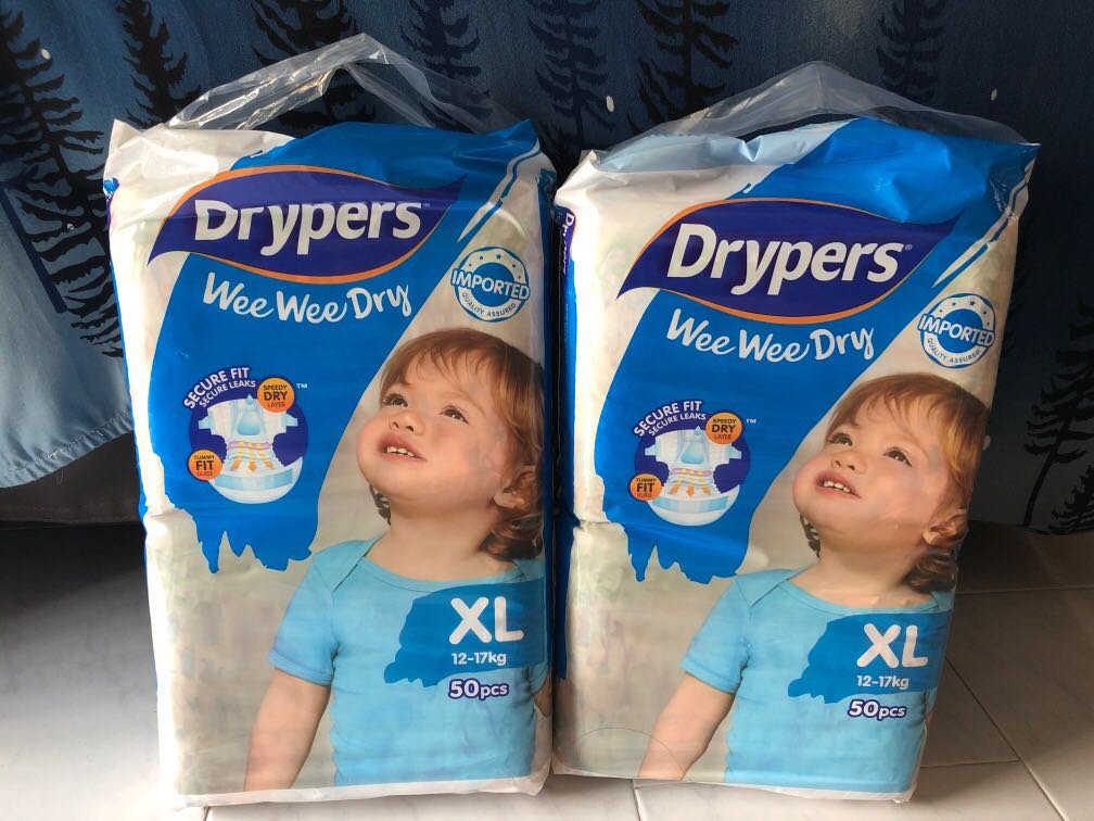 Drypers XL (2 packet), Babies & Kids, Bathing & Changing, Diapers ...