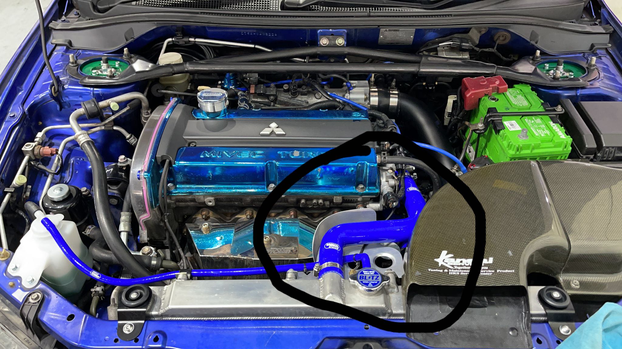 Evo 9 coolant heat shield, Car Accessories, Accessories on Carousell