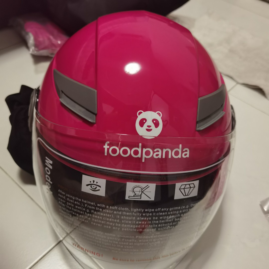 Food panda helmet, Motorcycles, Motorcycle Accessories on Carousell