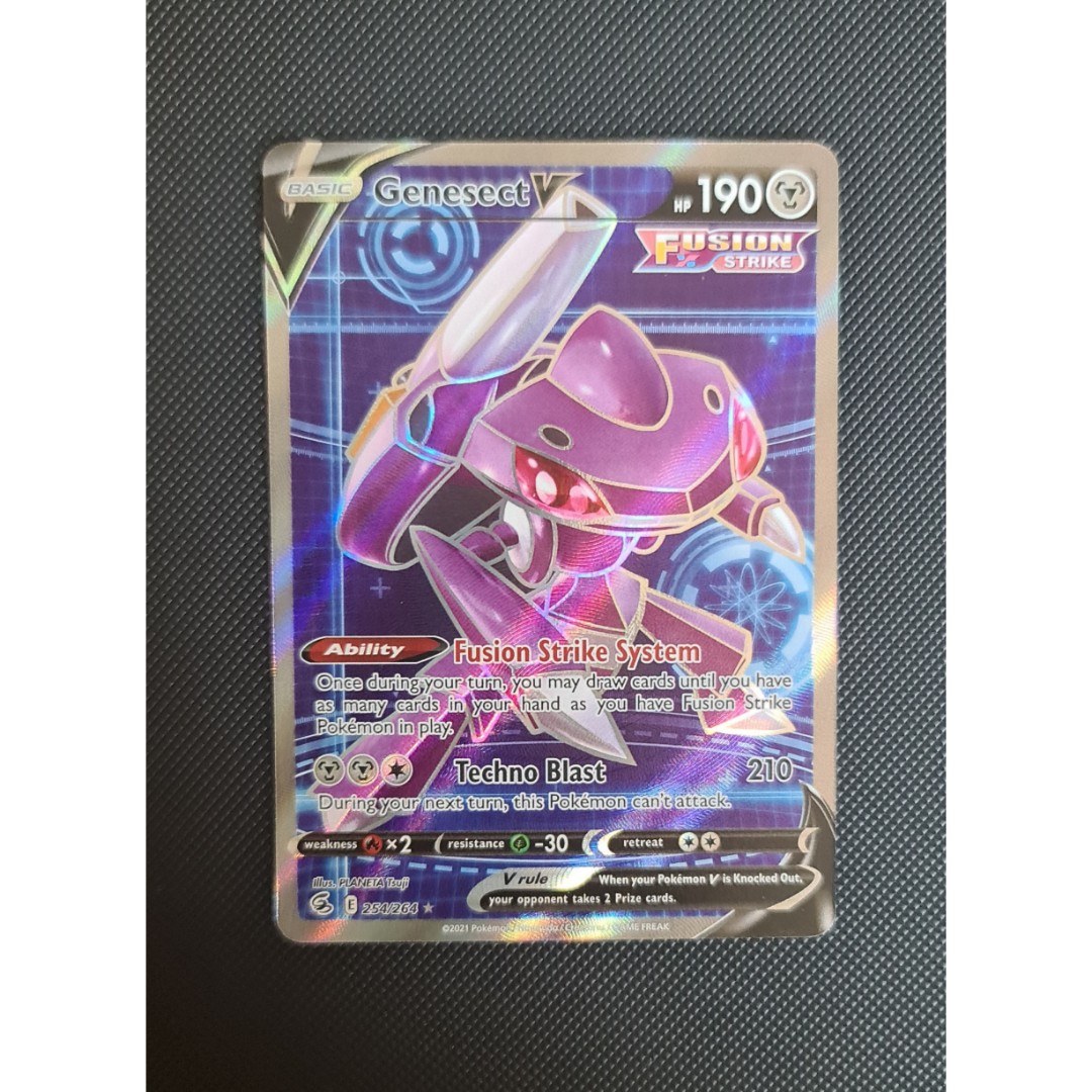 Genesect V Full Art Pokemon Fusion Strike, Hobbies & Toys, Toys & Games ...