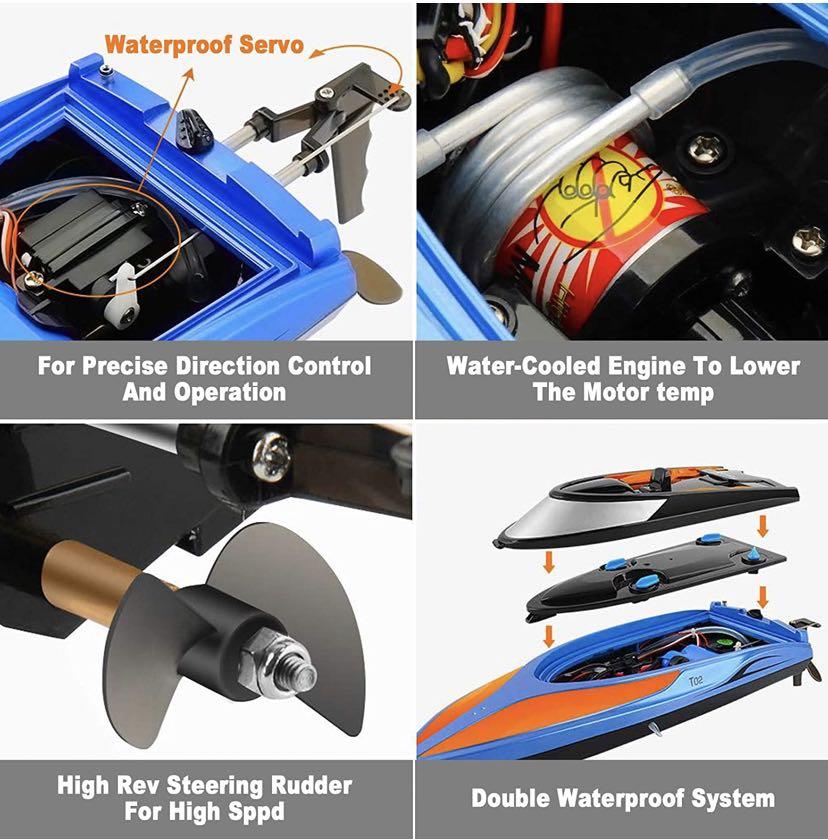 GizmoVine RC Boat High Speed (20MPH+) Remote Control Boats for Pools ...