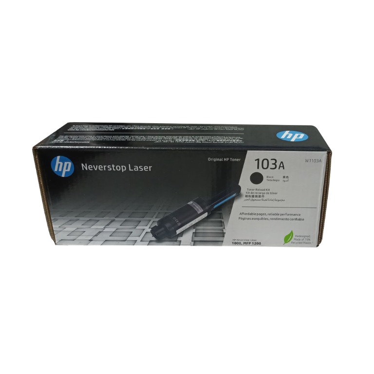 HP 103A Black Original Never-stop Laser, W1103A HP-103A, Computers ...