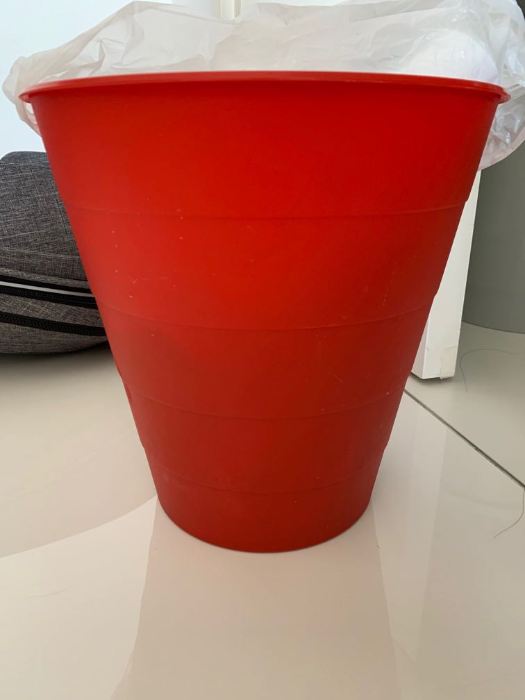 IKEA Red Dust Bin, Furniture & Home Living, Cleaning & Homecare ...