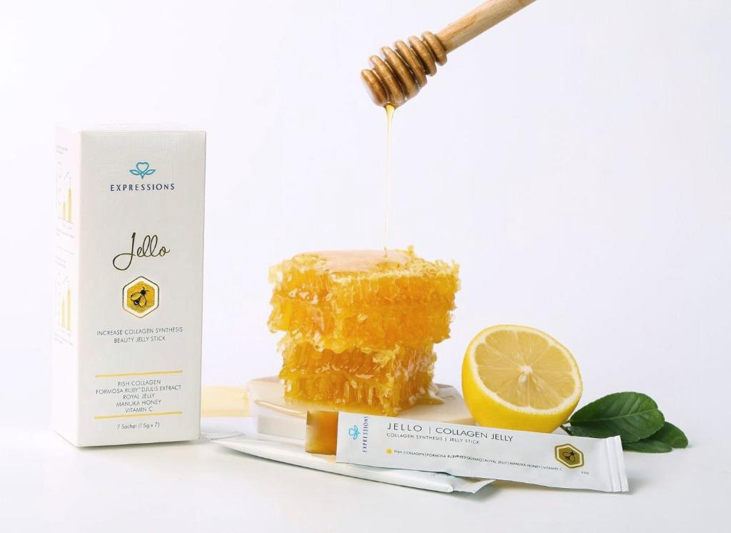 Jello Collagen Honey Flavours — 7 Sachets (15g each), Health ...