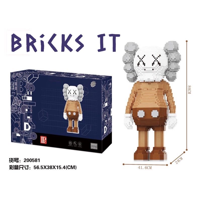 KAWS LEGO Compatible Brick 84cm LP200581, Hobbies & Toys, Toys & Games ...
