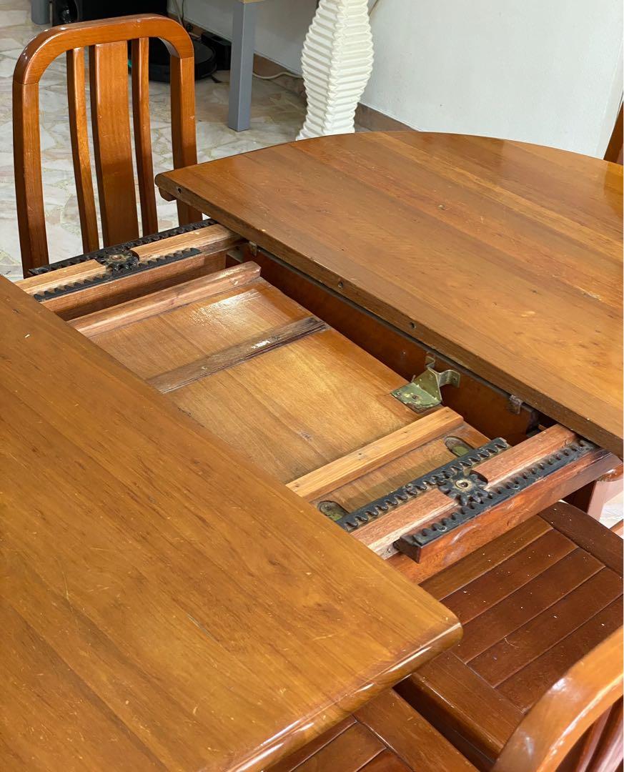 Extendable Dining Table Set In Solid Pine Wood , Furniture & Home ...