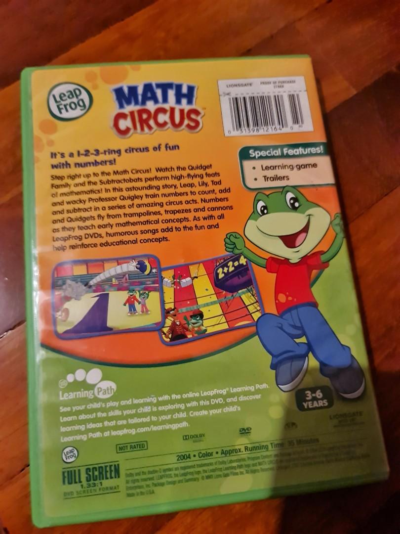 Leap Frog DVD- Math Circus, Babies & Kids, Infant Playtime on Carousell