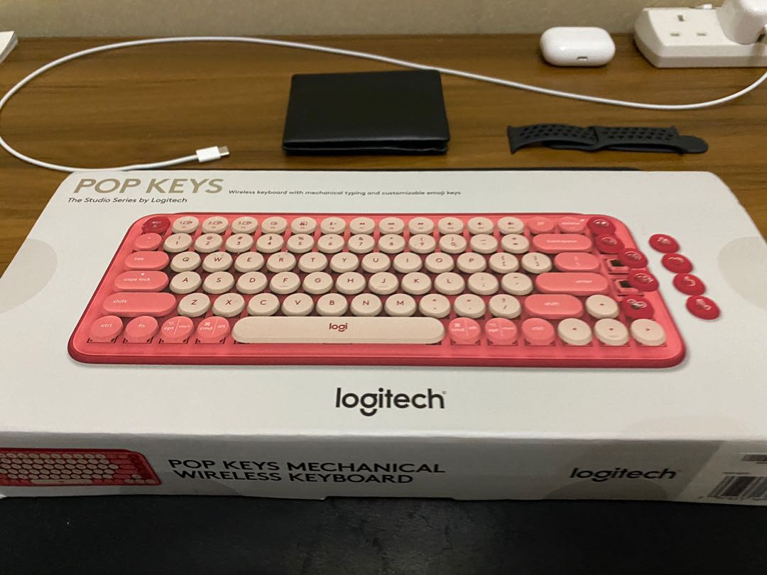 Logitech Pop Keys Bluetooth Mechanical Keyboard, 手提電話, 平板電腦, 平板電腦 ...