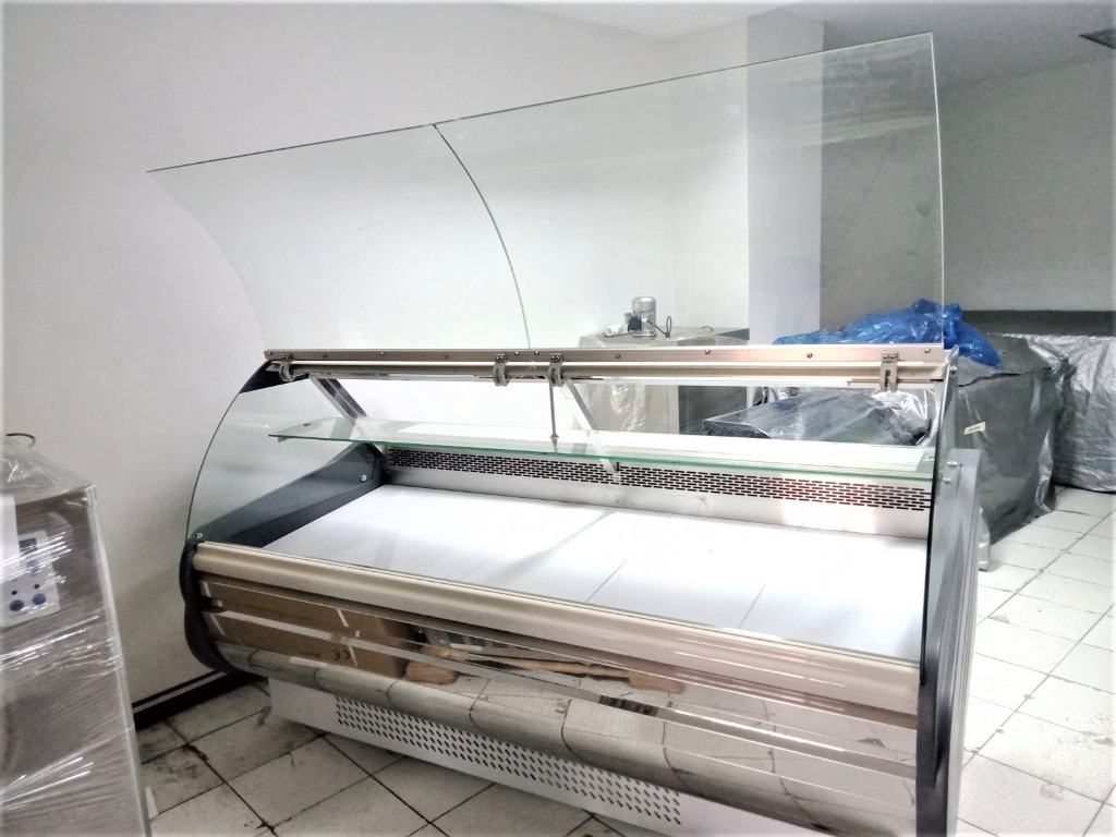 LUXURY DESIGN MEAT DISPLAY CHILLER WITH EXTRA GLASS SHELVES, Commercial ...