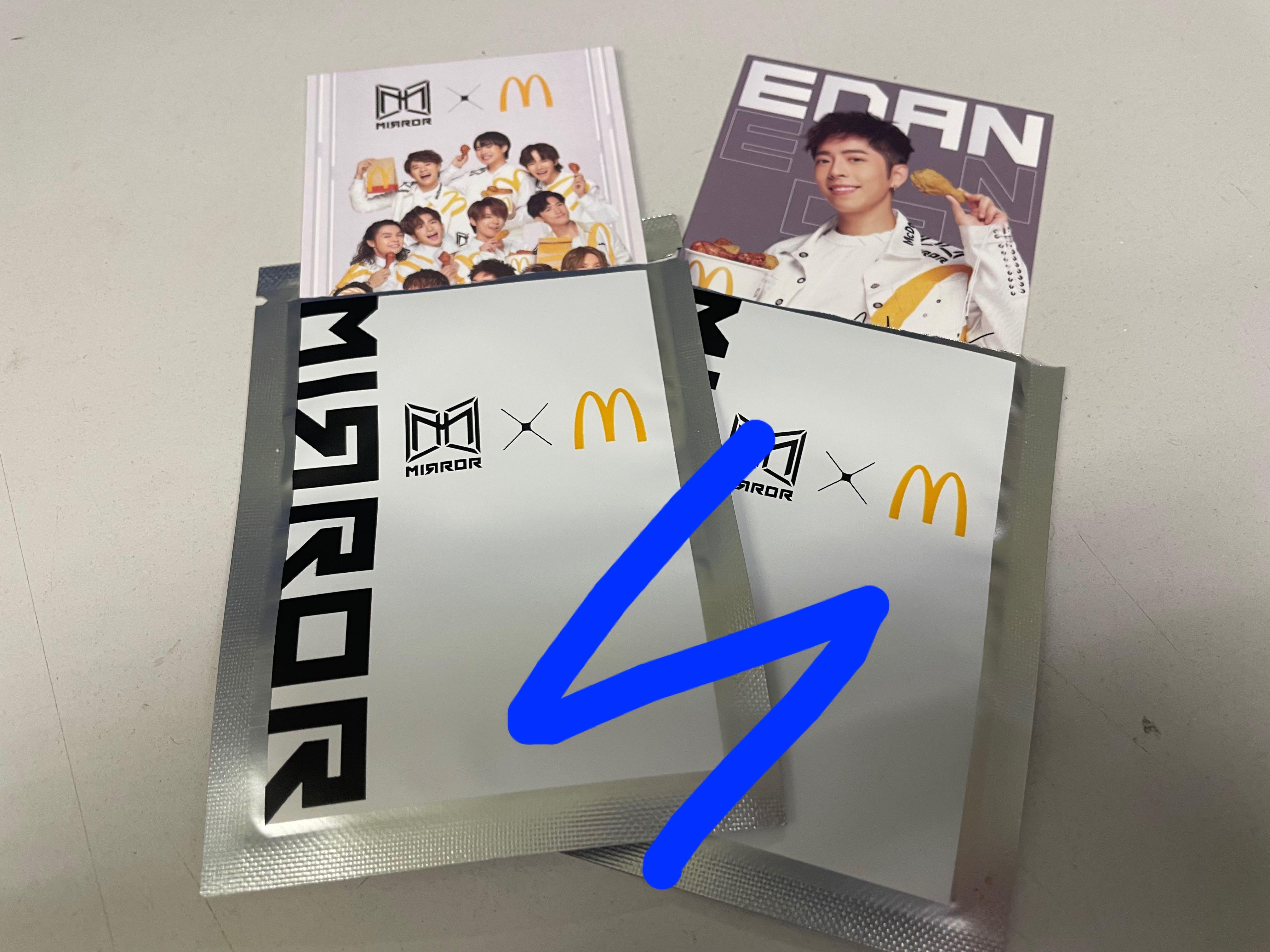 McDonald’s 麥當勞 mirror 鏡卡 團體卡 Edan, 興趣及遊戲, 收藏品及紀念品, 明星周邊 - Carousell