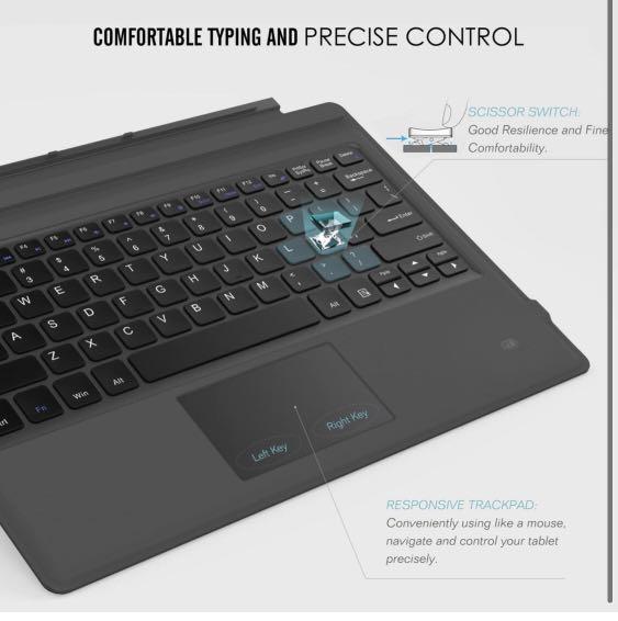 MoKo Type Cover Fits Microsoft Surface Pro 7 Plus/Pro 7 / Pro 6 / Pro 5 ...