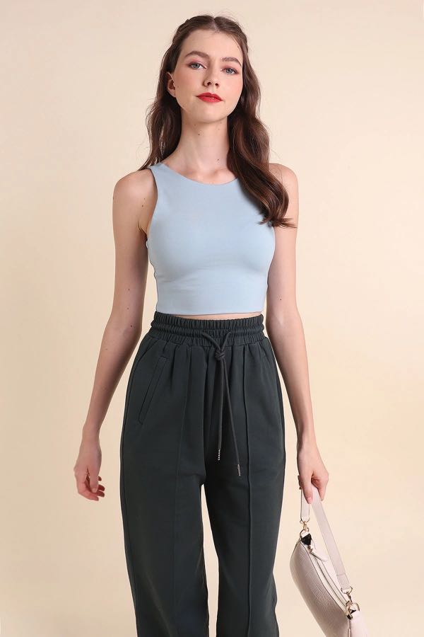 NEONMELLO SHELBY RACER PADDED TOP IN FROST SKY, Women's Fashion, Tops ...