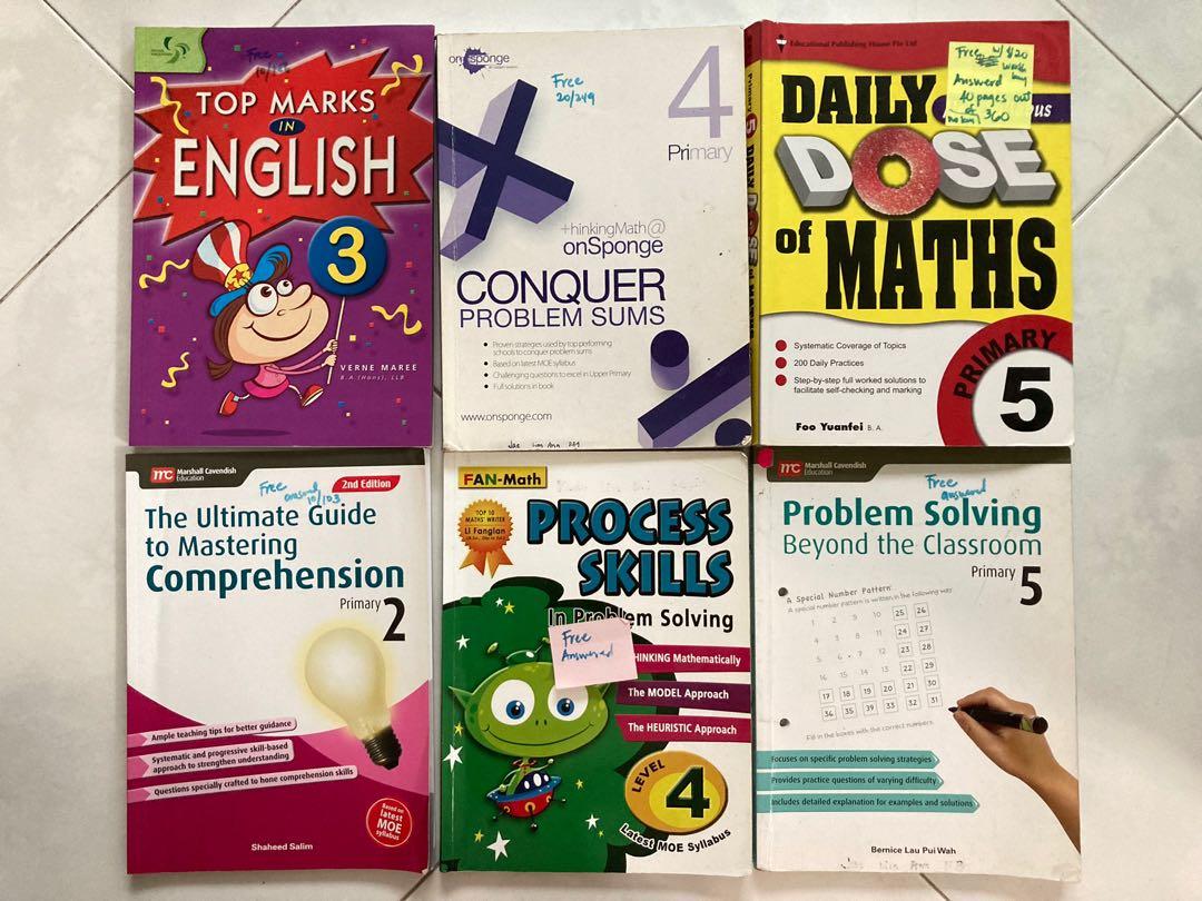 P2 P3 P4 P5 English Comprehension Maths Problem Sums Process Skills ...
