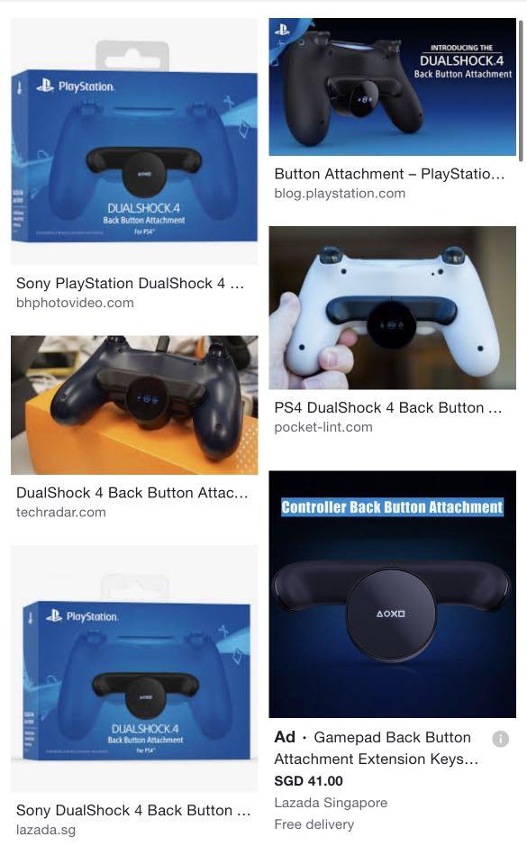PS4 Dualshock 4 Back Button controller PlayStation Dual Shock, Video ...