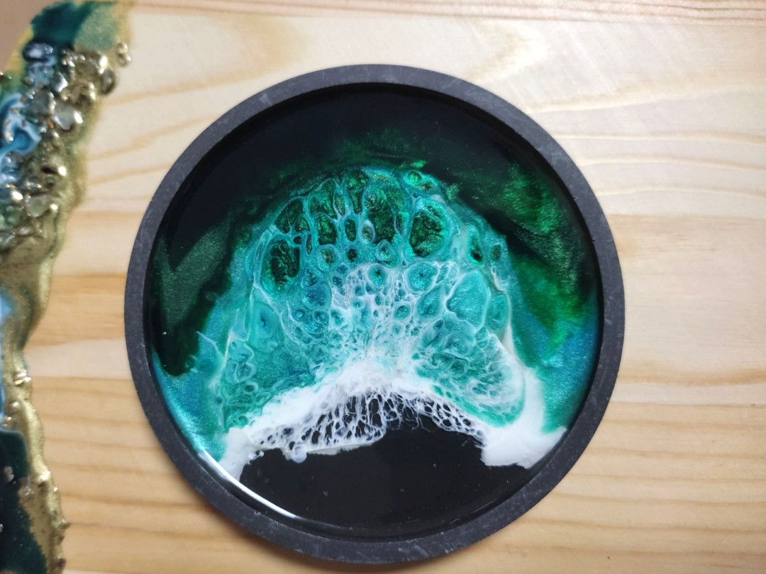 Resin seascape coaster, Hobbies & Toys, Stationery & Craft, Handmade ...
