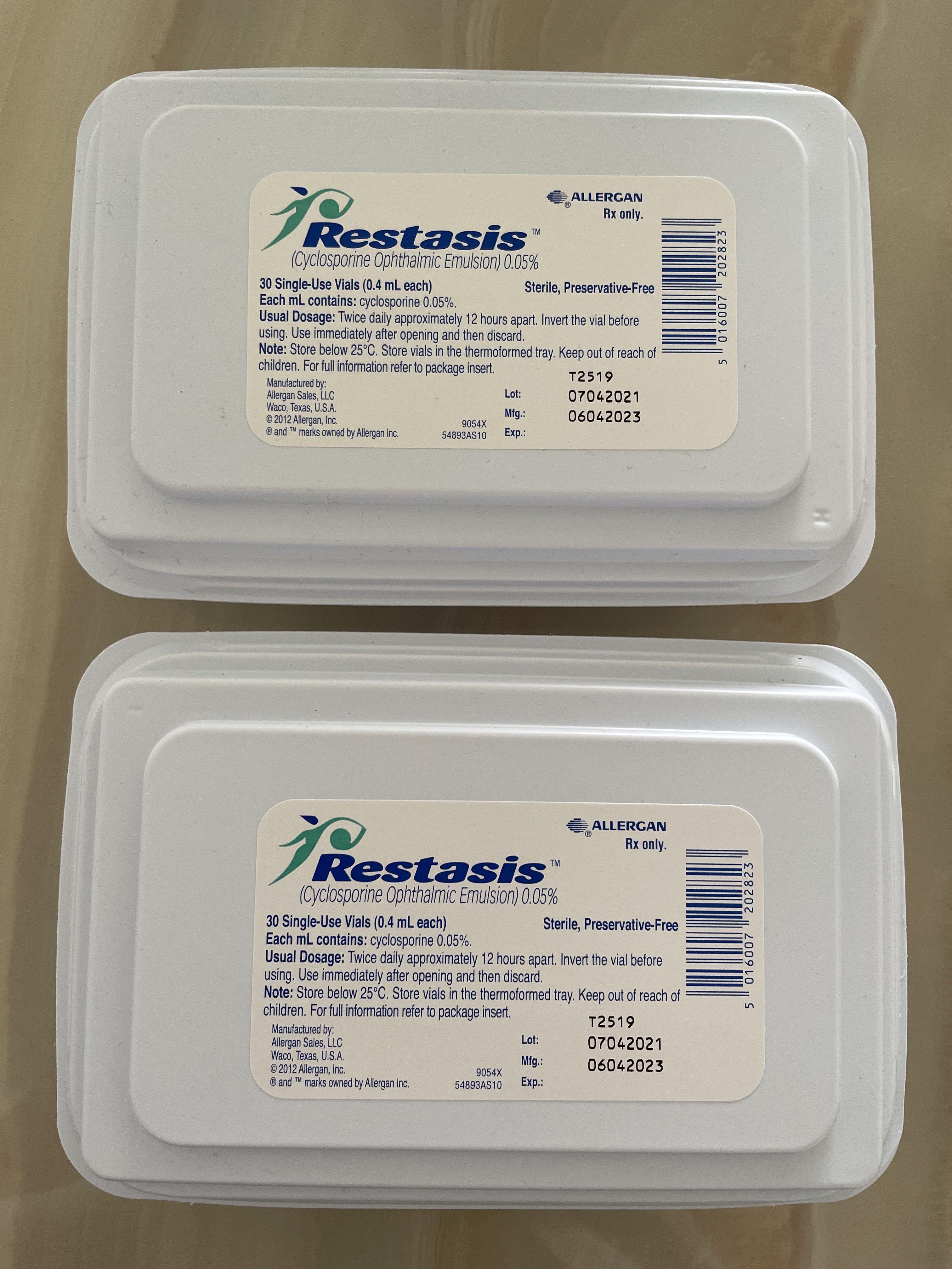 Restasis Eye Drops, Health & Nutrition, Medical Supplies & Tools on ...