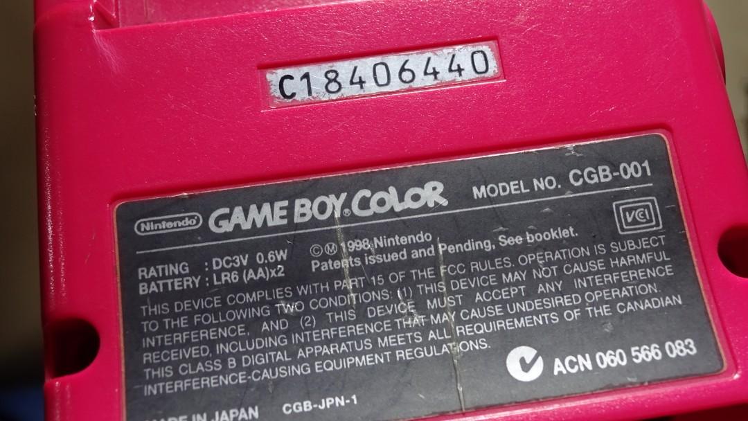 Retro Game Boy Color Japan unit only, Video Gaming, Video Game Consoles ...