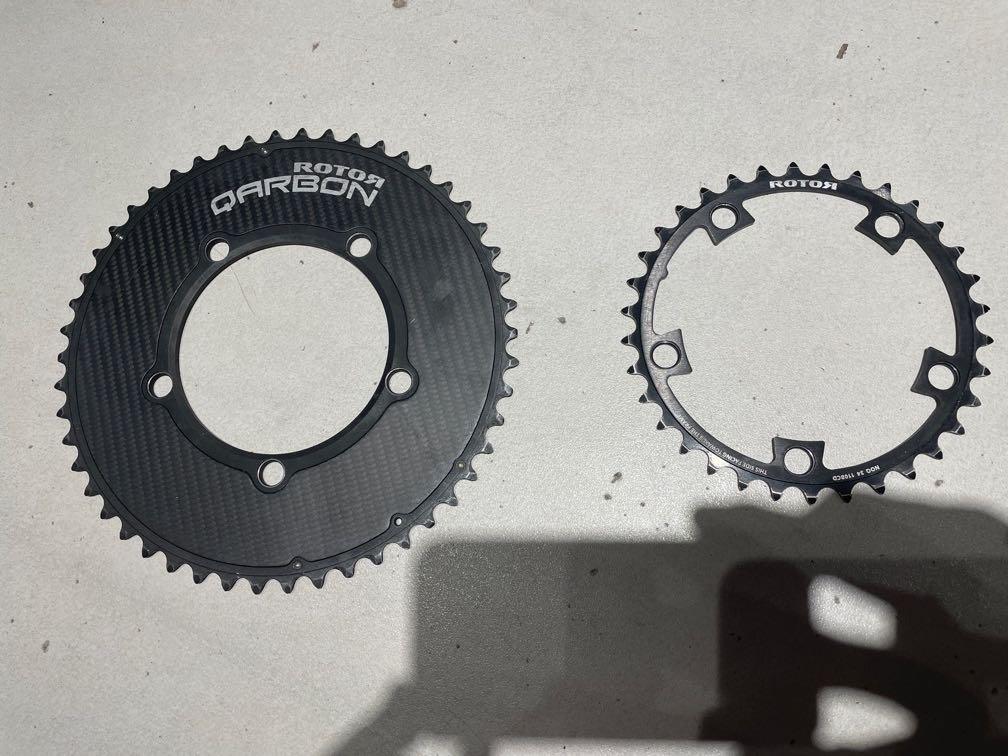 Rotor Qarbon round aero chainring, Sports Equipment, Bicycles & Parts ...