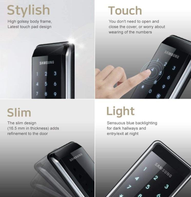 SAMSUNG Digital Smart Door Lock SHS-2920, Furniture & Home Living ...