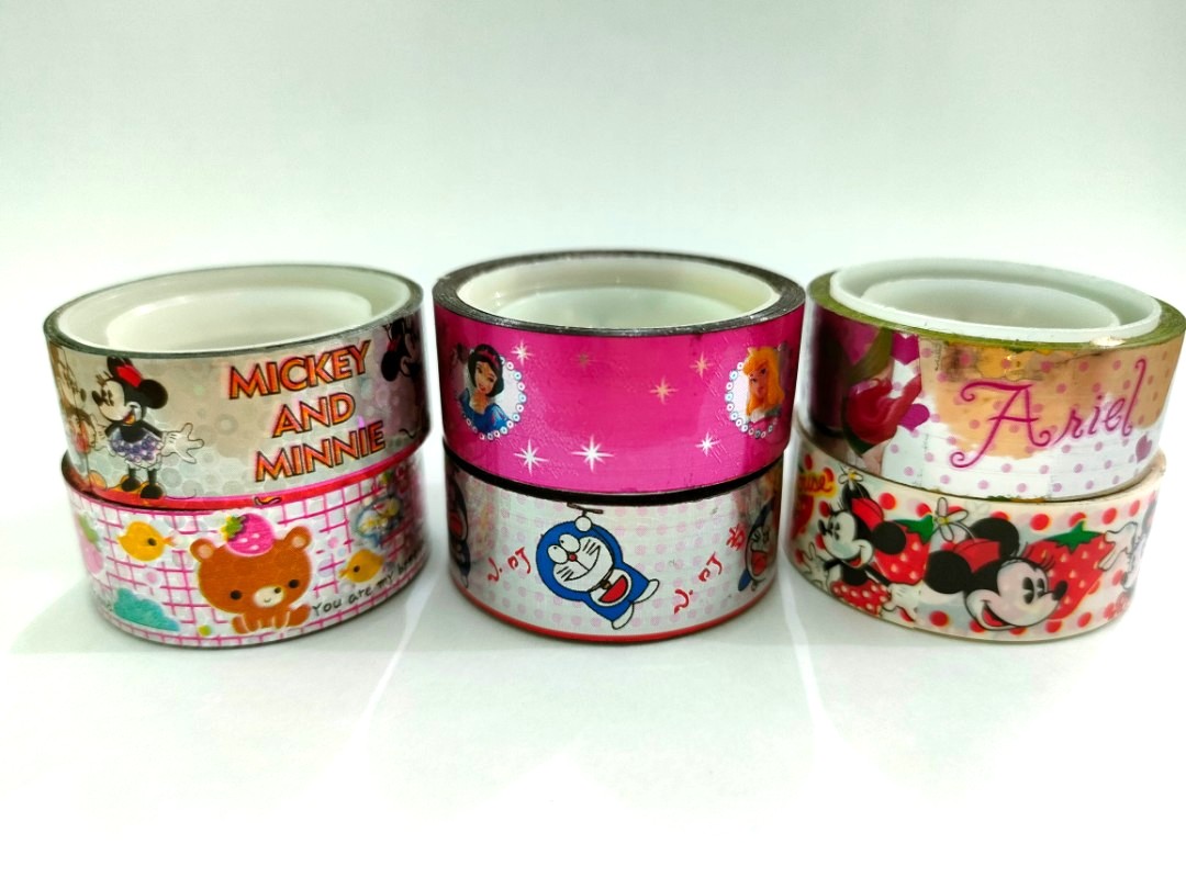 Seal tape disney, doraemon, sanrio, Desain & Kerajinan Tangan, Lainnya ...