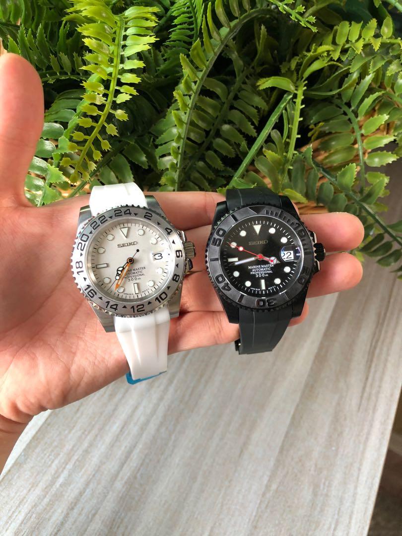 Seiko Mods (on rubber straps), Luxury, Watches on Carousell