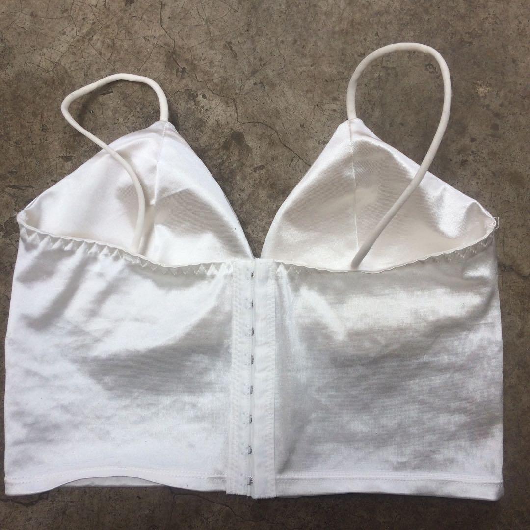 Silk Satin Bralette, Women's Fashion, Tops, Sleeveless on Carousell