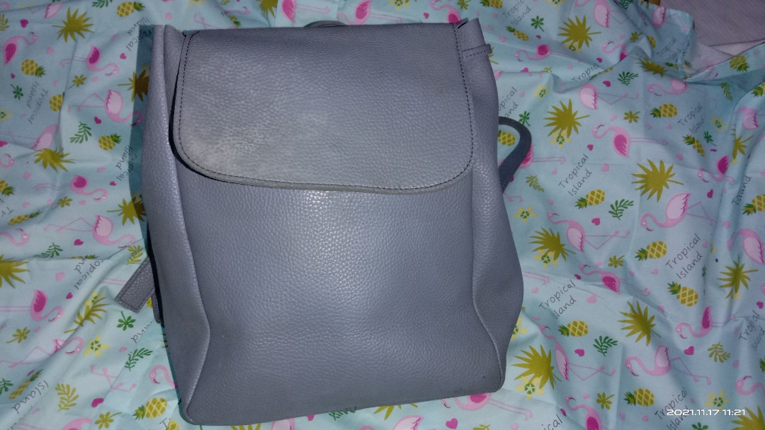 Tas ransel miniso biru kalem, Fesyen Wanita, Tas & Dompet di Carousell