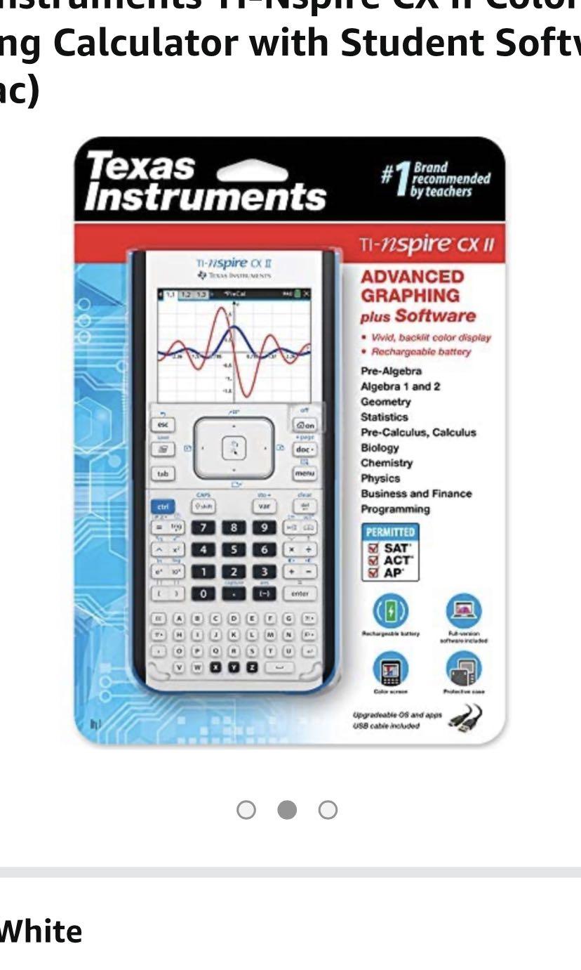 GDC Texas Instruments TI-Nspire CX II Color Graphing Calculator ...