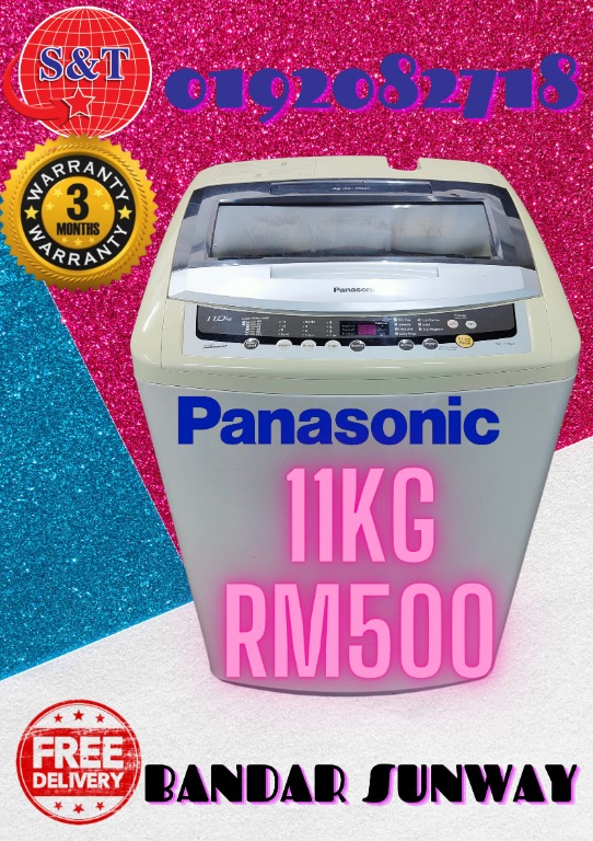 WASHING MACHINE PANASONIC 11KG, TV & Home Appliances, Washing Machines ...