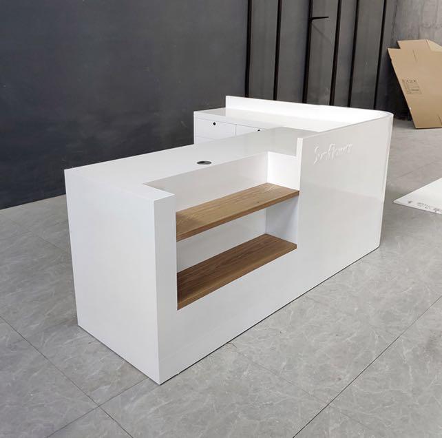 White L Shape Counter Table, Furniture & Home Living, Furniture, Tables ...