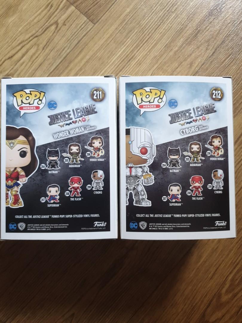 Wonder Woman & Cyborg w/motherbox Funko Set, Hobbies & Toys, Toys ...