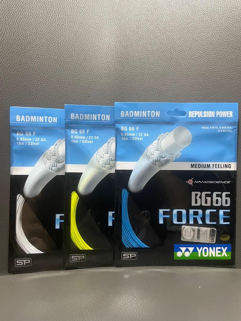 Yonex BG66 Ultimax Force Brilliant Badminton Racket String, Sports ...