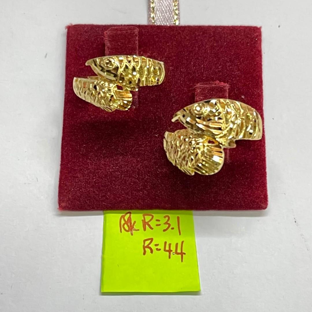 18K Saudi Gold Arowana Ring, Women's Fashion, Jewelry & Organizers ...