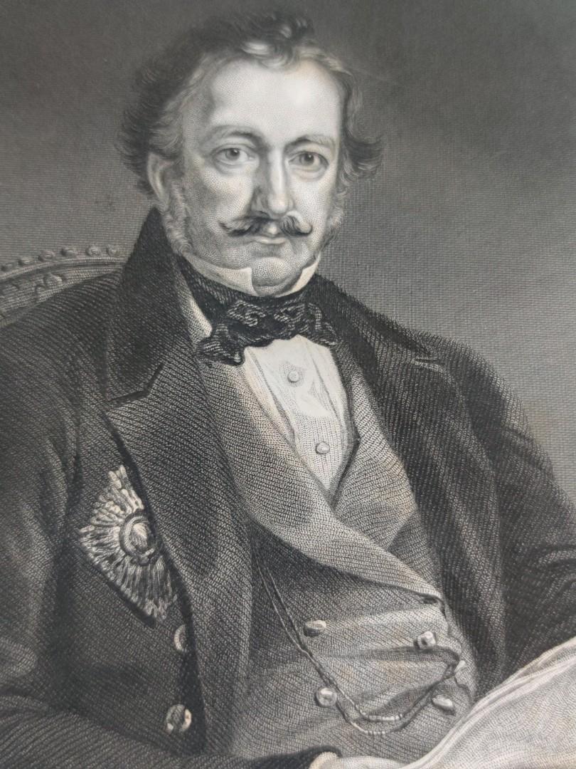懷舊 19世紀印製 第一任港督砵甸乍爵士(Sir Henry Pottinger) 肖像 鋼板畫, 興趣及遊戲, 收藏品及紀念品, 古董收藏 ...
